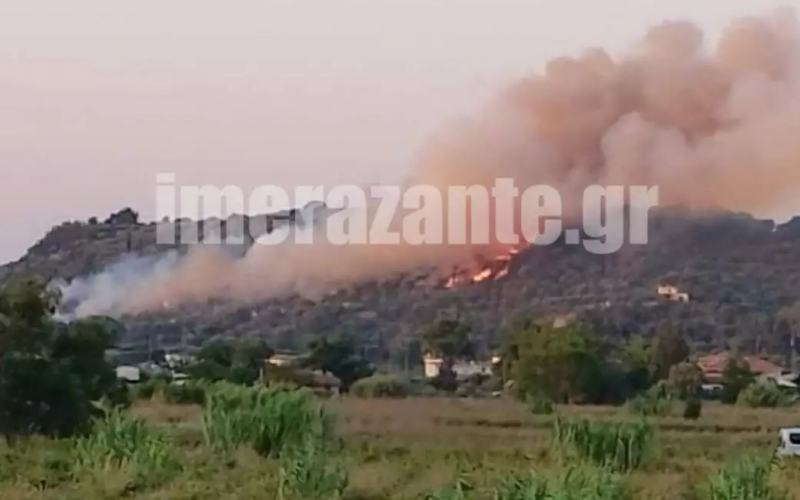 Μεγάλη φωτιά στη Ζάκυνθο - Σηκώθηκαν εναέρια μέσα, ήχησε το 112 (ΦΩΤΟ - VIDEO) | Typosthes